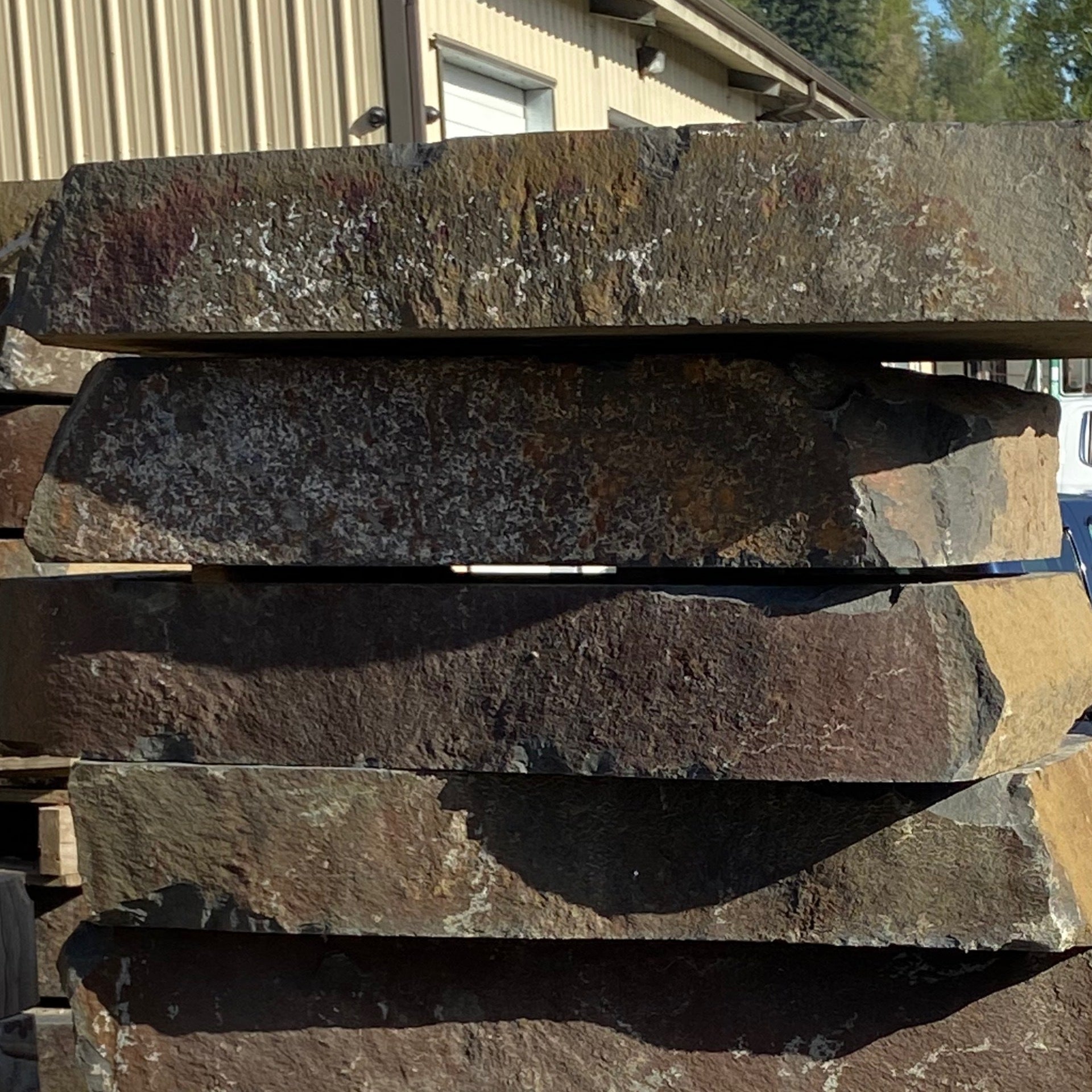 Columbia Basalt Natural Flat Steps/Risers | Olympic Rockery & Landscape ...